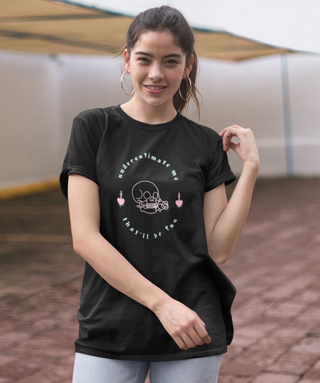 Pastel Goth Shirt Goth Girl T Shirt Emo Shirt Gothic Lolita Sad Girl ...