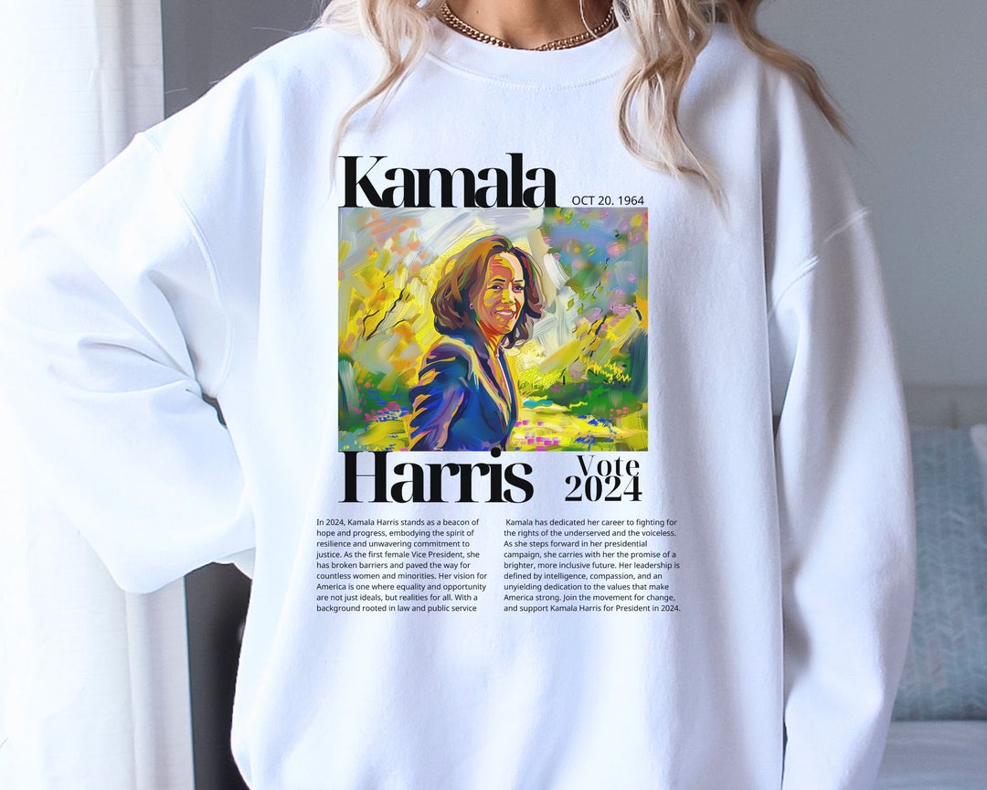 Kamala Harris Sweatshirt Kamala Art Crewneck Artsy Election Sweater ...