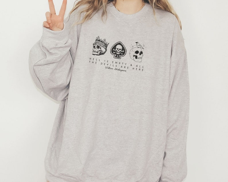 Shakespeare Sweatshirt Goblincore Crewneck Fairy Grunge Goth Sweater ...