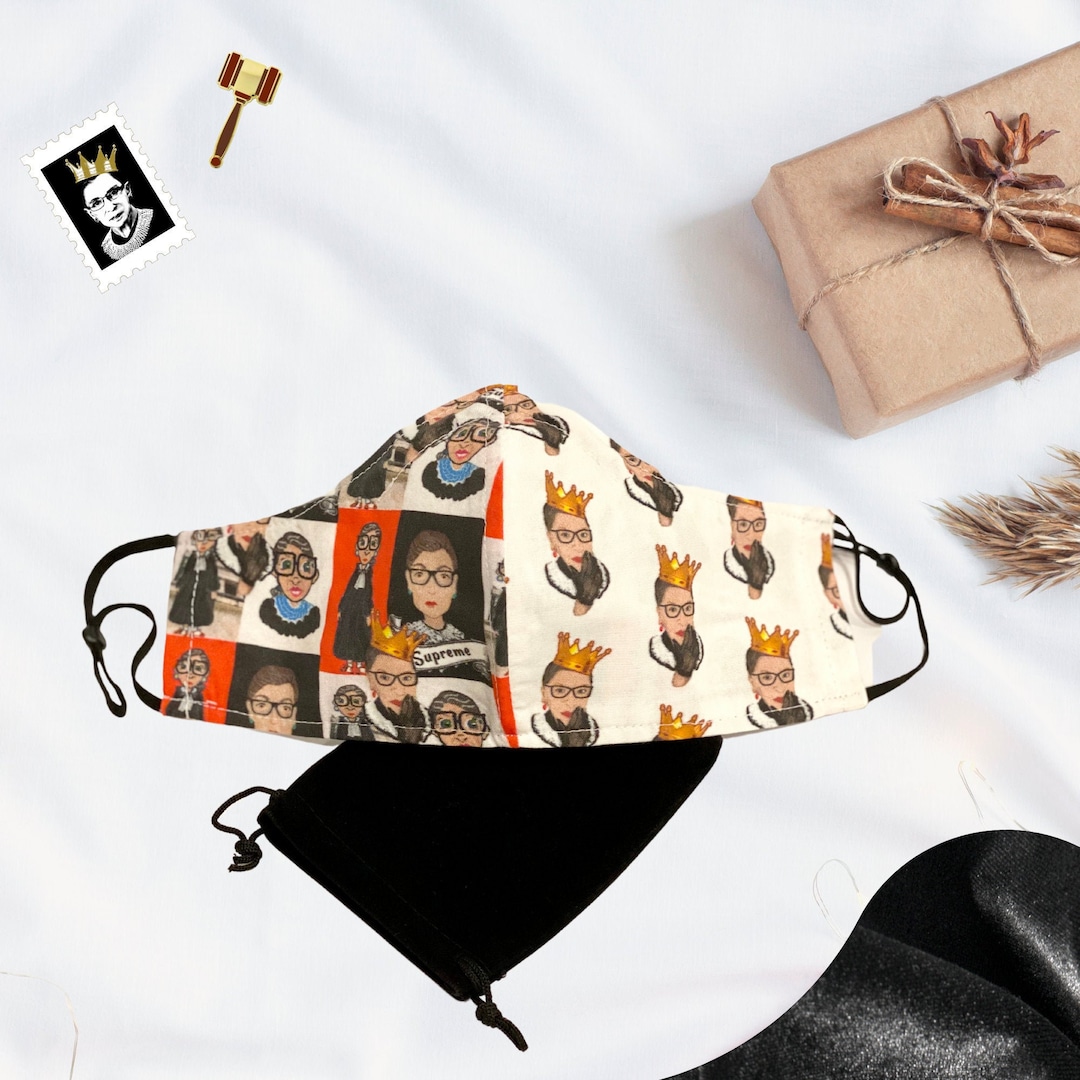 Notorious RBG Face Mask, Dissent Collar, Feminist Facemask With Filter ...