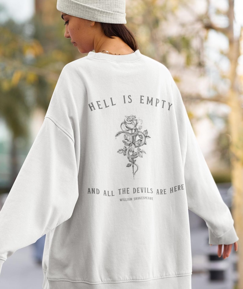 Shakespeare Sweatshirt Goblincore Crewneck Fairy Grunge Goth Sweater ...