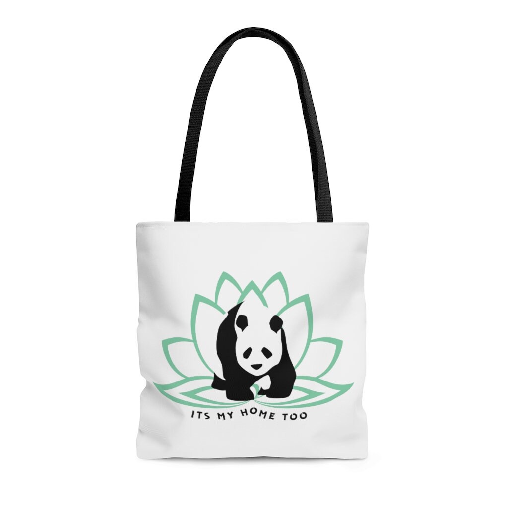Panda Tote Bag Panda Gifts Climate Change Botanical Tote Earth - Etsy