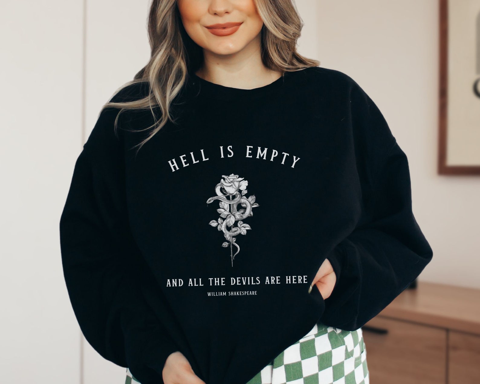 Shakespeare Sweatshirt Snake Sweater Emo Clothes Goth Sweater ...