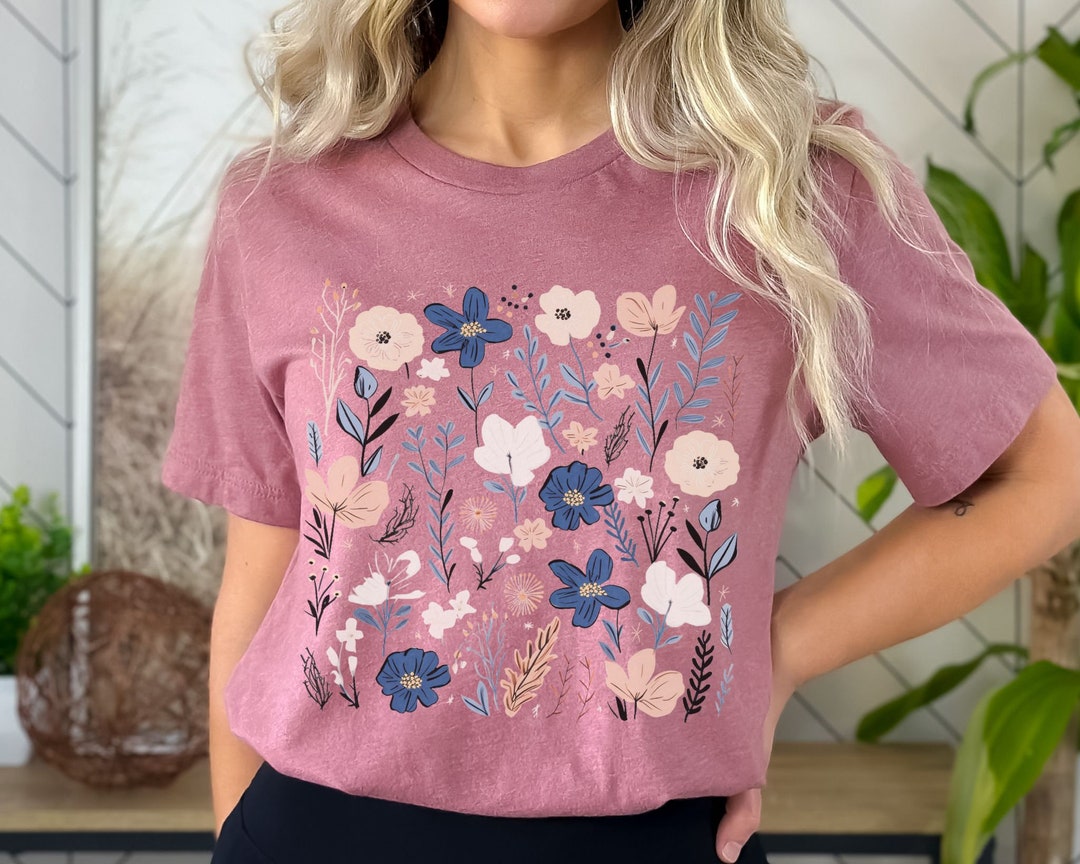 Pressed Flower Shirt Cottage Core Shirt Herbology Shirt Fairy Core ...
