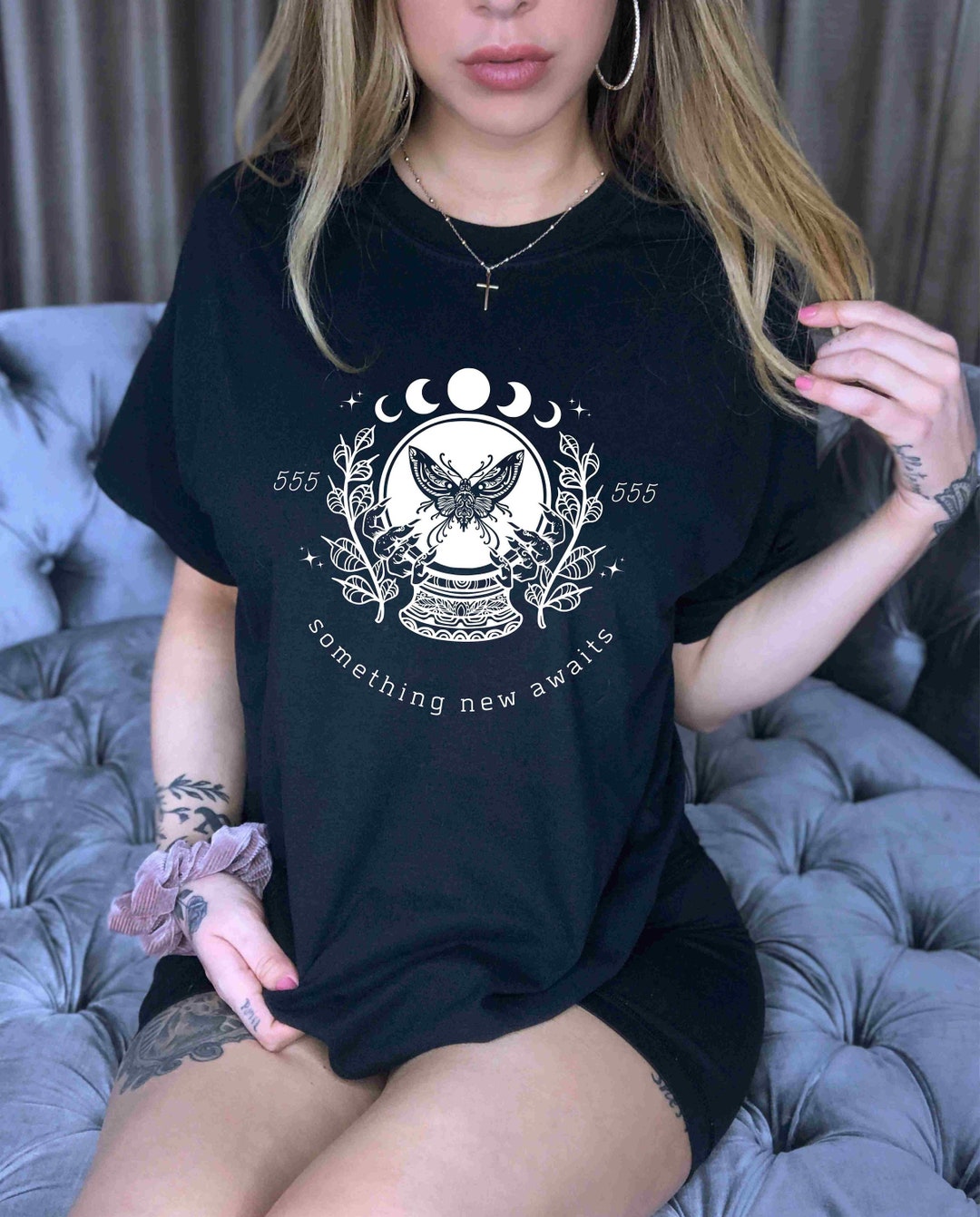 Angel Number Shirt Gothic Moth Shirt Angel Core Angel Numbers Celestial ...