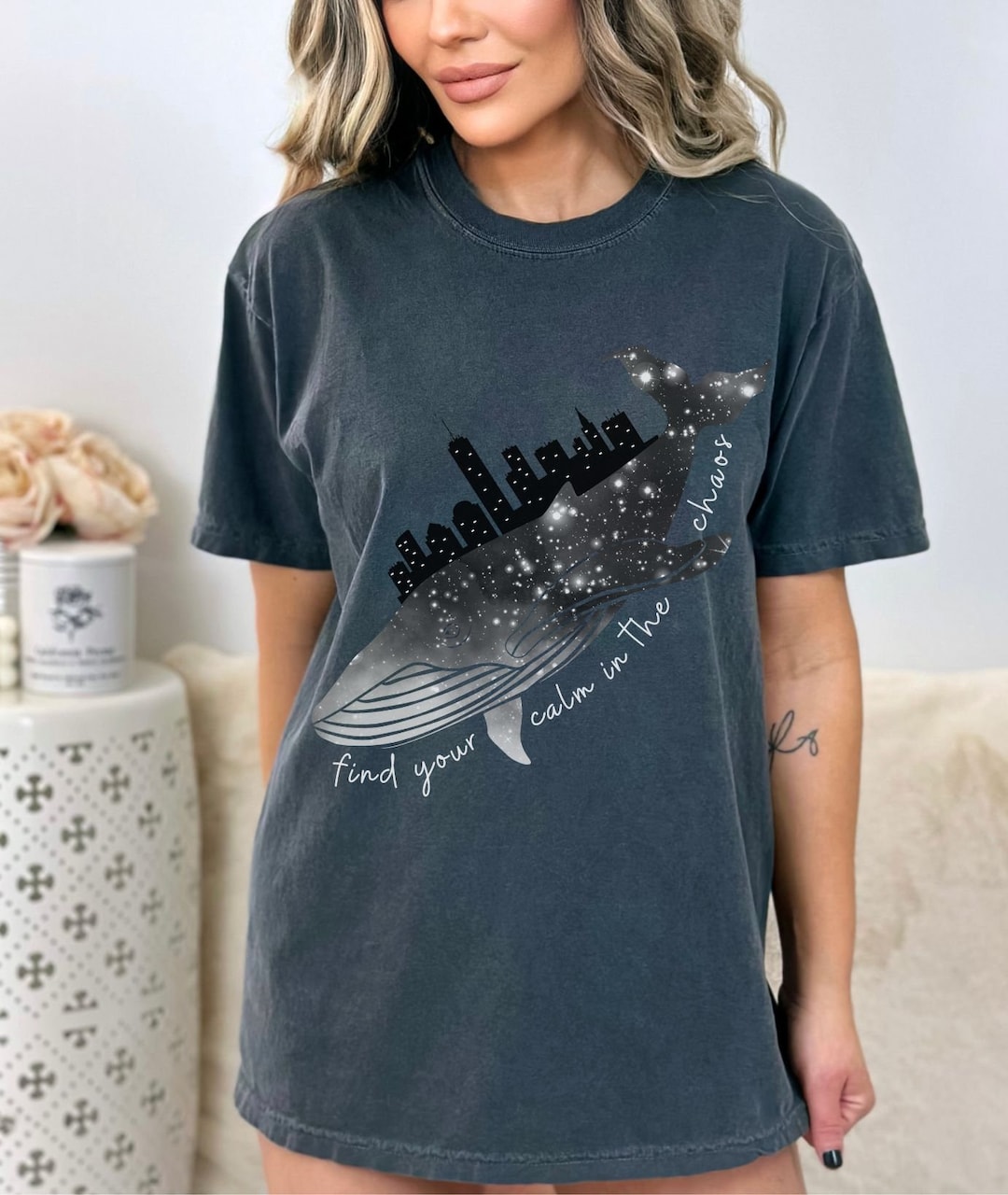 Whale Shirt Humpback Whale Orca Whale Tee Celestial Whale Mystical ...