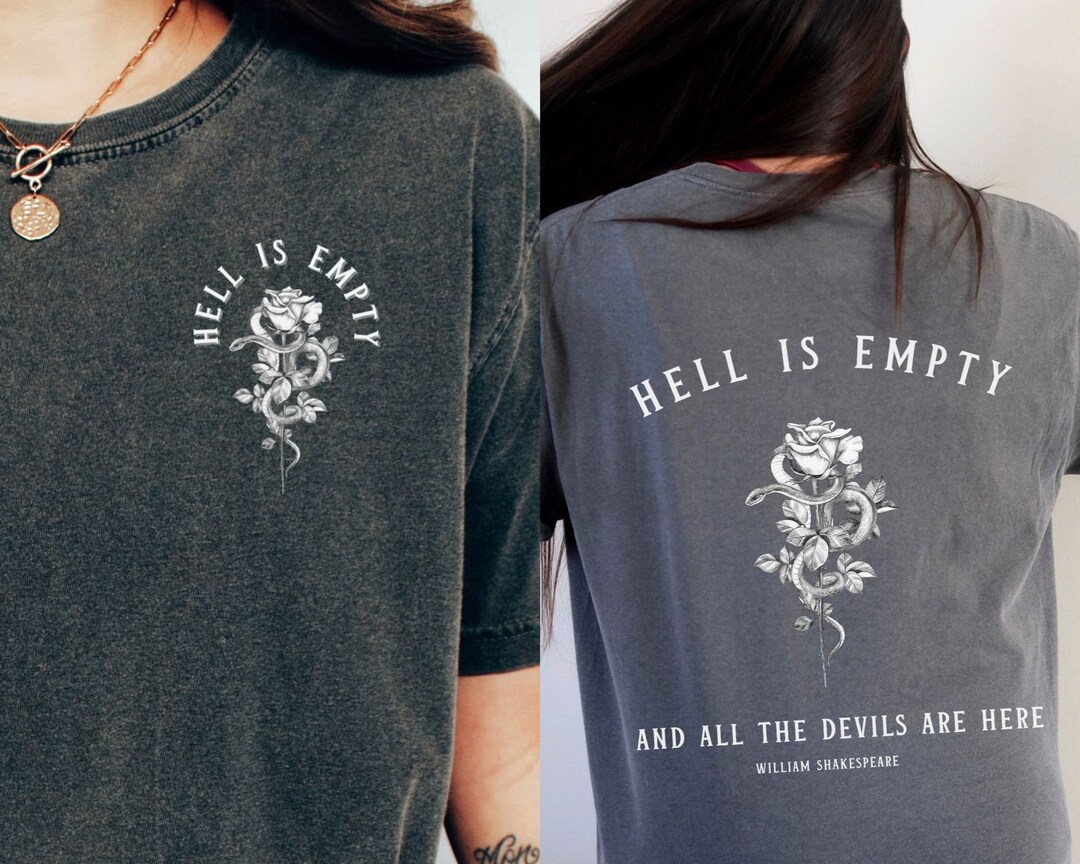 Hell is Empty Shakespeare Shirt Goblincore Clothes Dark Academia ...