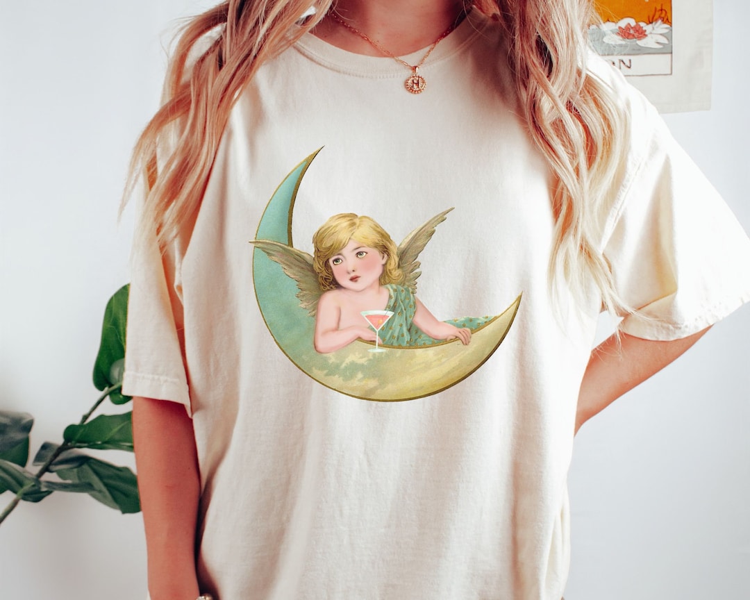 Angelcore T-shirt Coquette Aesthetic Drunk Angel Shirt Gifts for Her ...