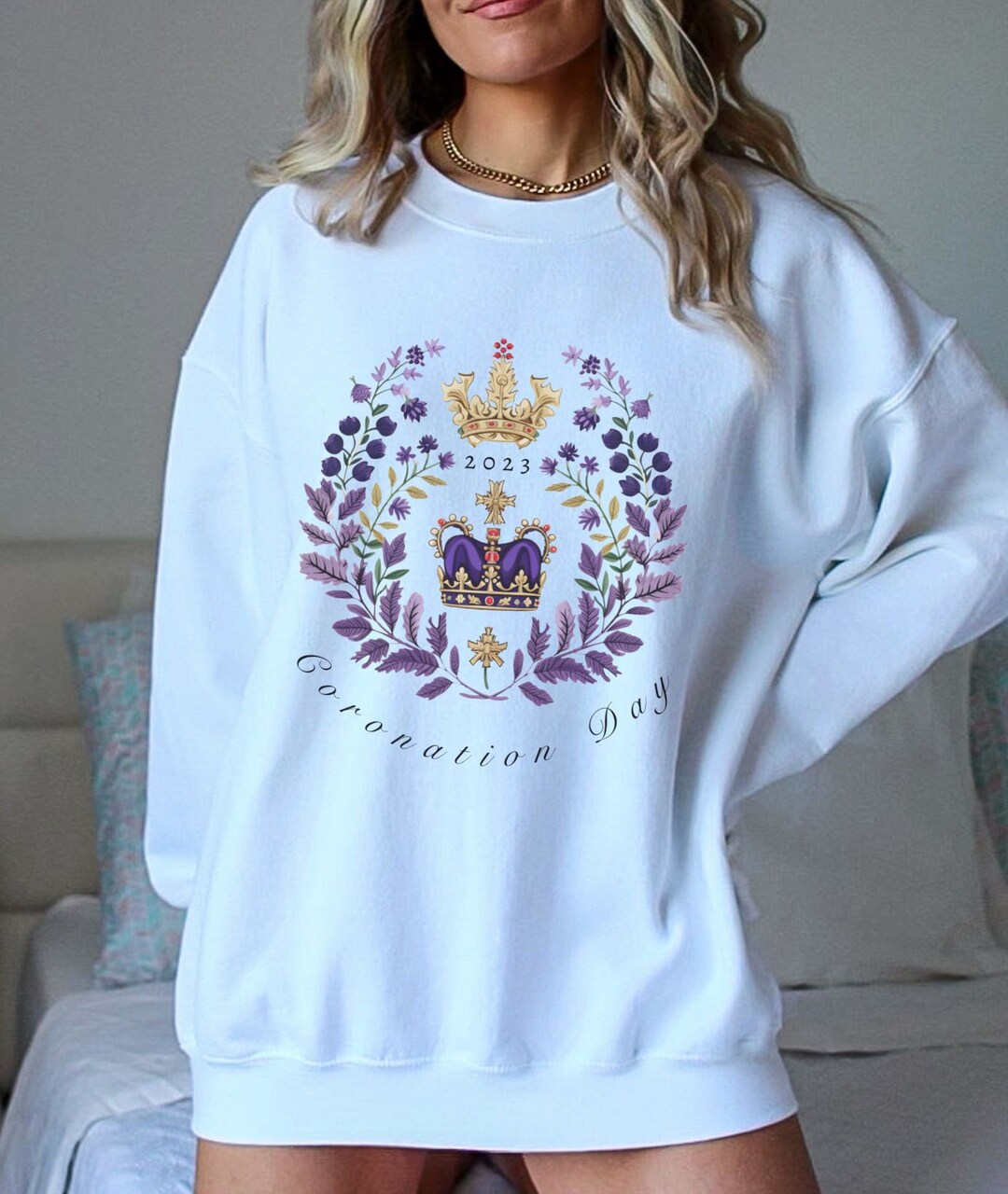 Coronation Day 2023 Crewneck Crown Coronation Sweatshirt Cottage Core ...