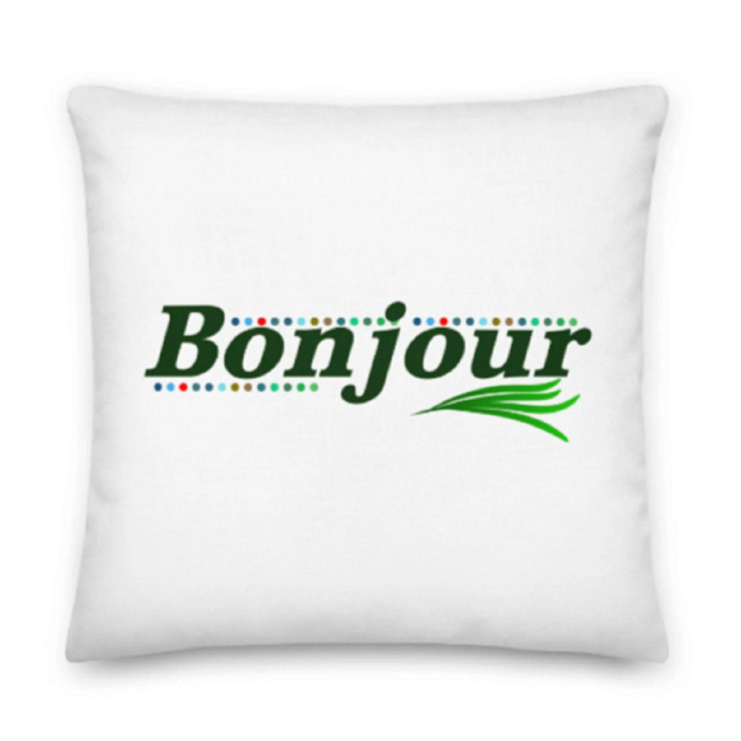 Bonjour Hand Lettering Good Morning French Greetings White Transparent ...