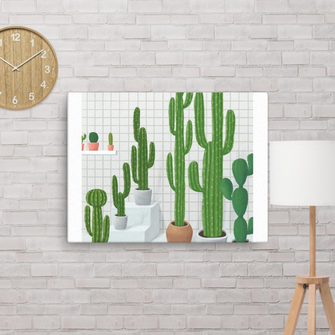 Hand-painted Fresh Wind Cactus, Cactus Karma Poster, Illustration ...