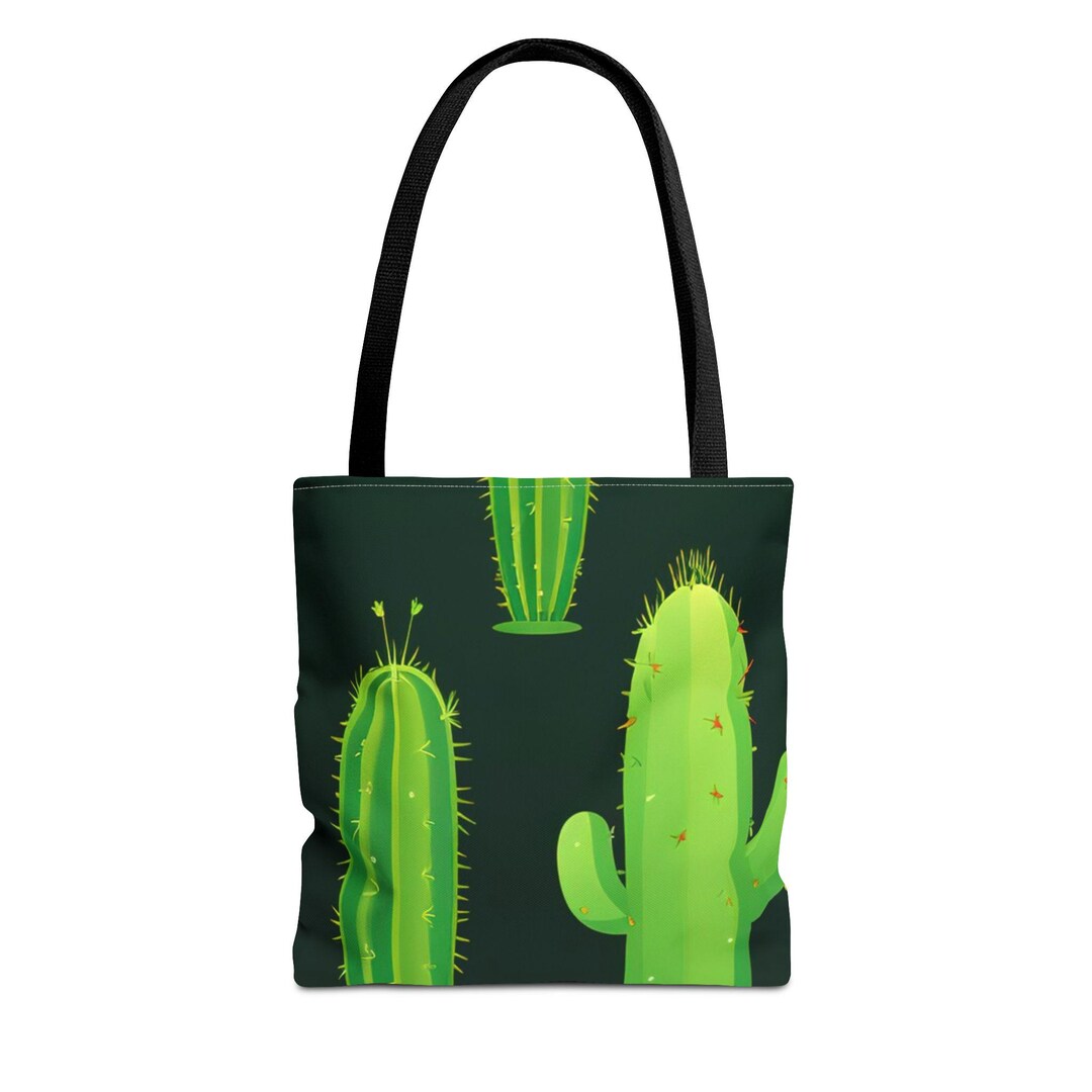 Cactus Print Tote Bag: Eco-friendly Reusable Shopper - Etsy