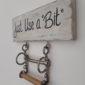 Just Use A Bit Horse Bit Toilet Roll Holder Distressed Plaque - Etsy