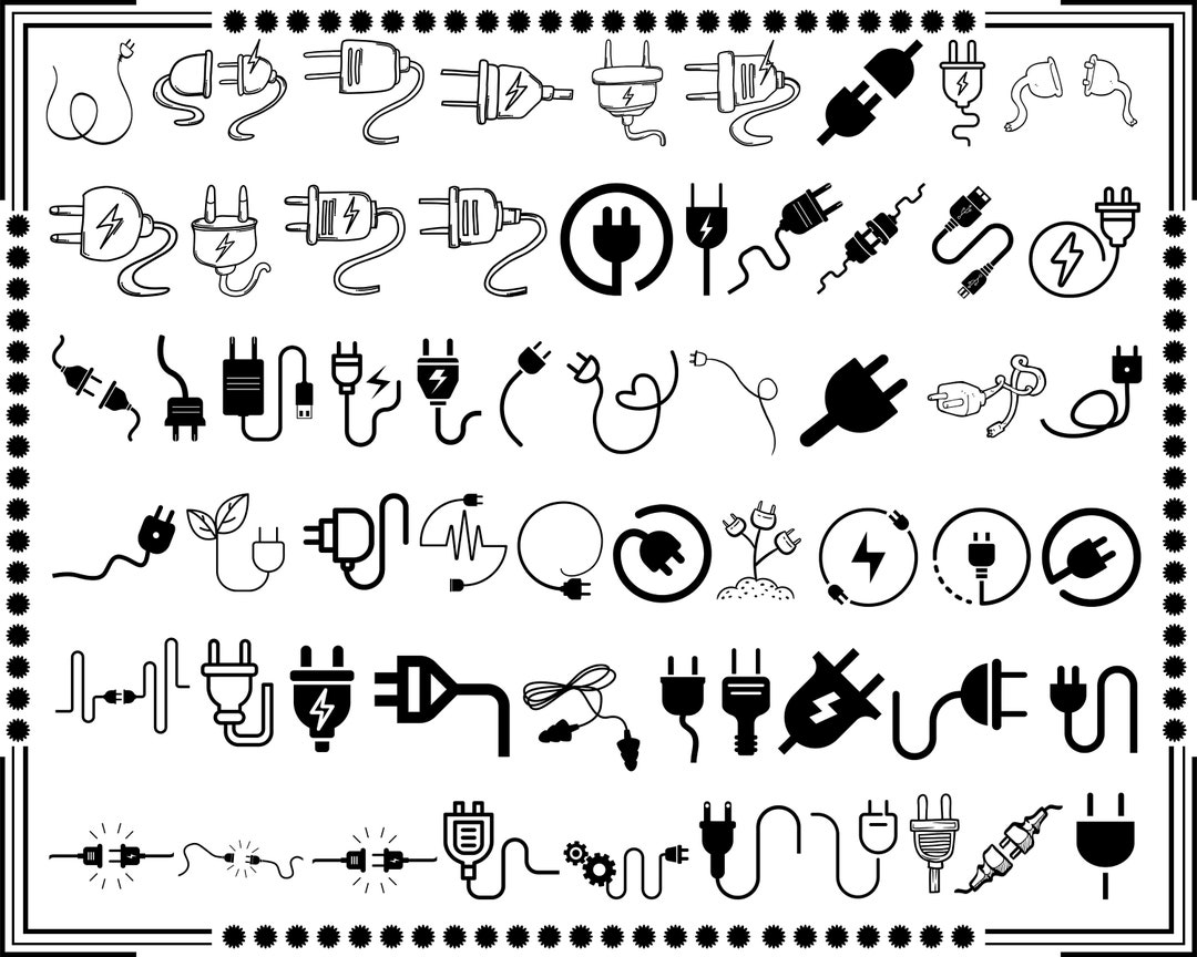 Plug SVG Bundle Plug PNG Bundle Plug Clipart Plug SVG Cut - Etsy UK