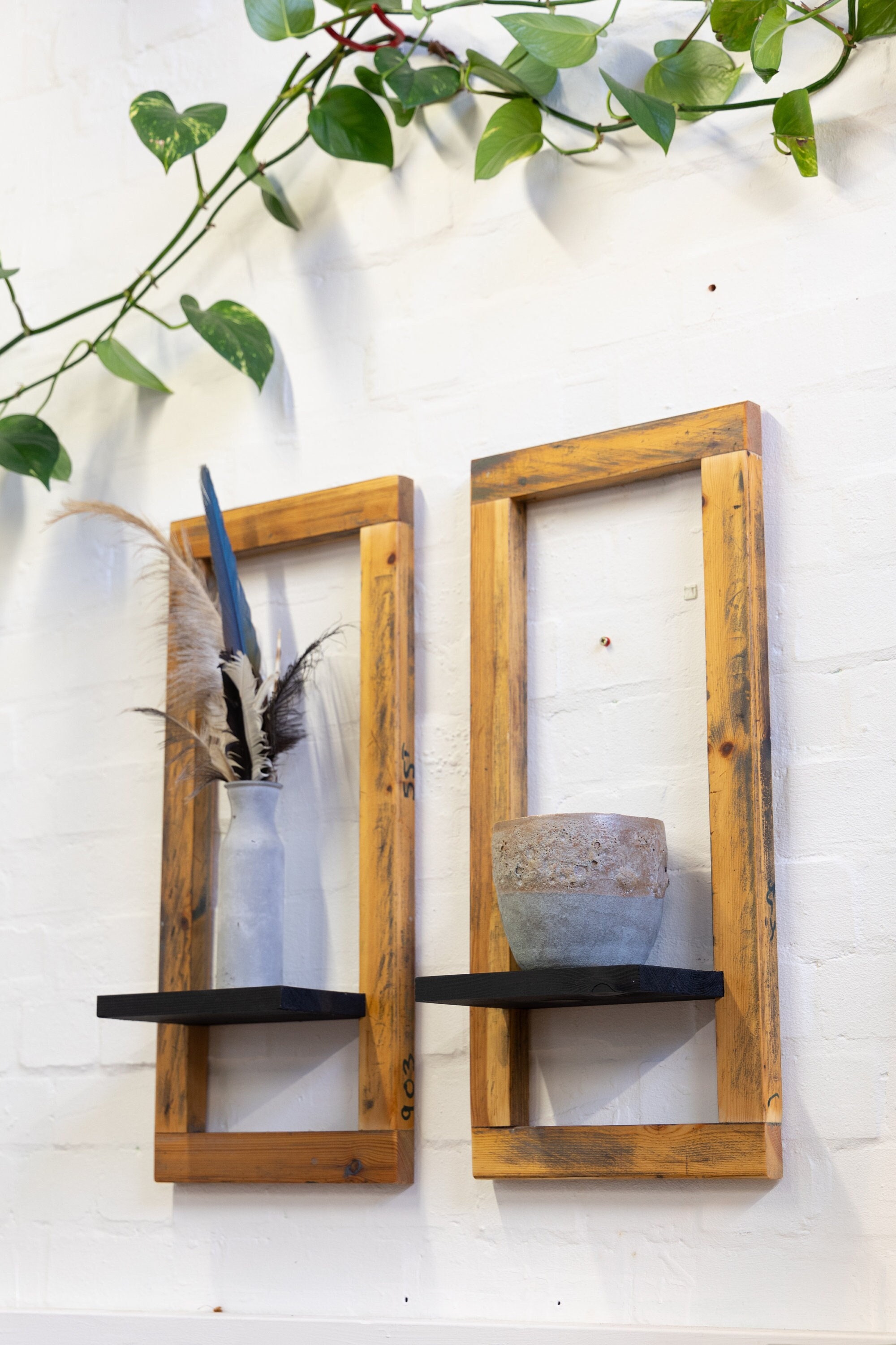 Rustic Plant Stand Display Frame Wabi Sabi Tall Reclaimed Wood - Etsy