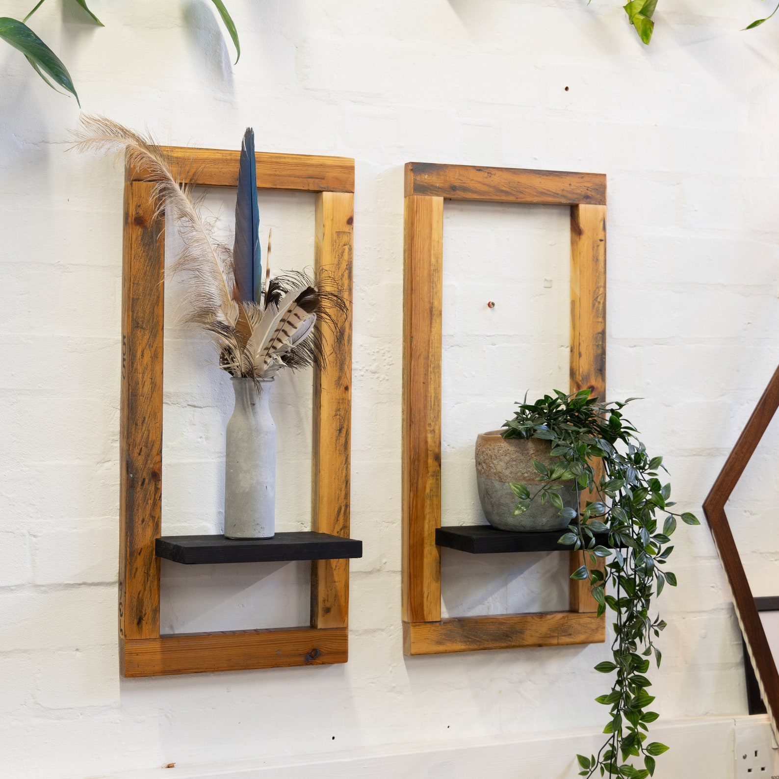 Rustic Plant Stand Display Frame Wabi Sabi Tall Reclaimed Wood - Etsy