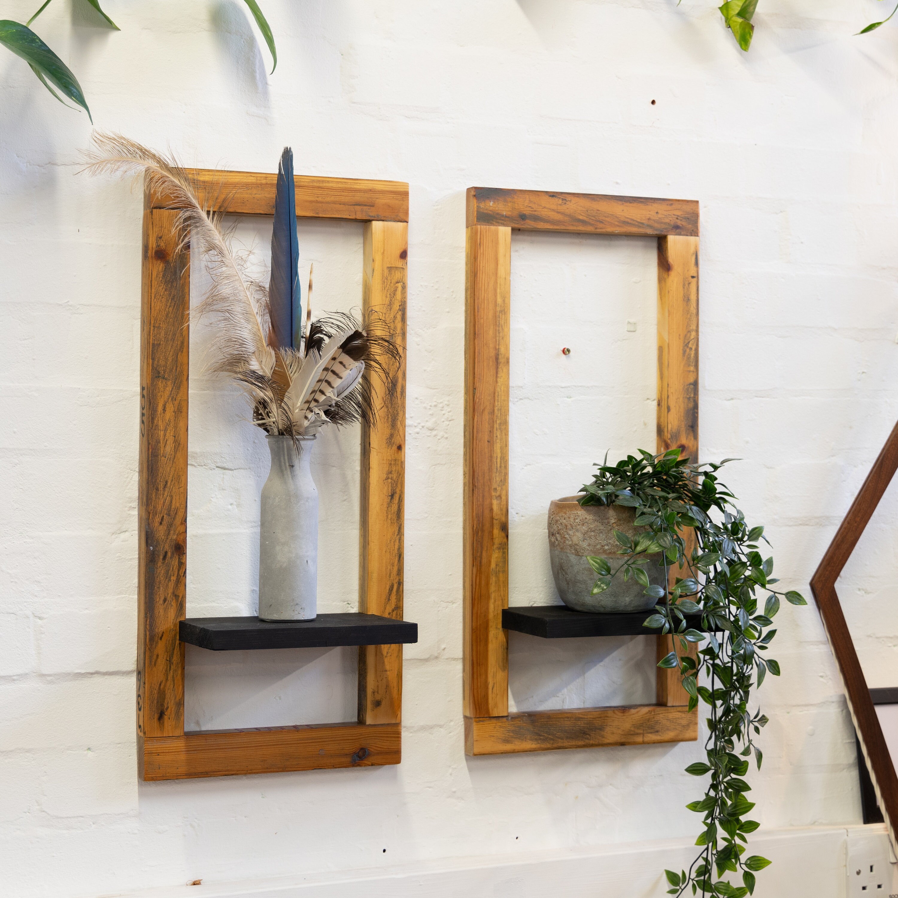 Rustic Plant Stand Display Frame Wabi Sabi Tall Reclaimed Wood - Etsy