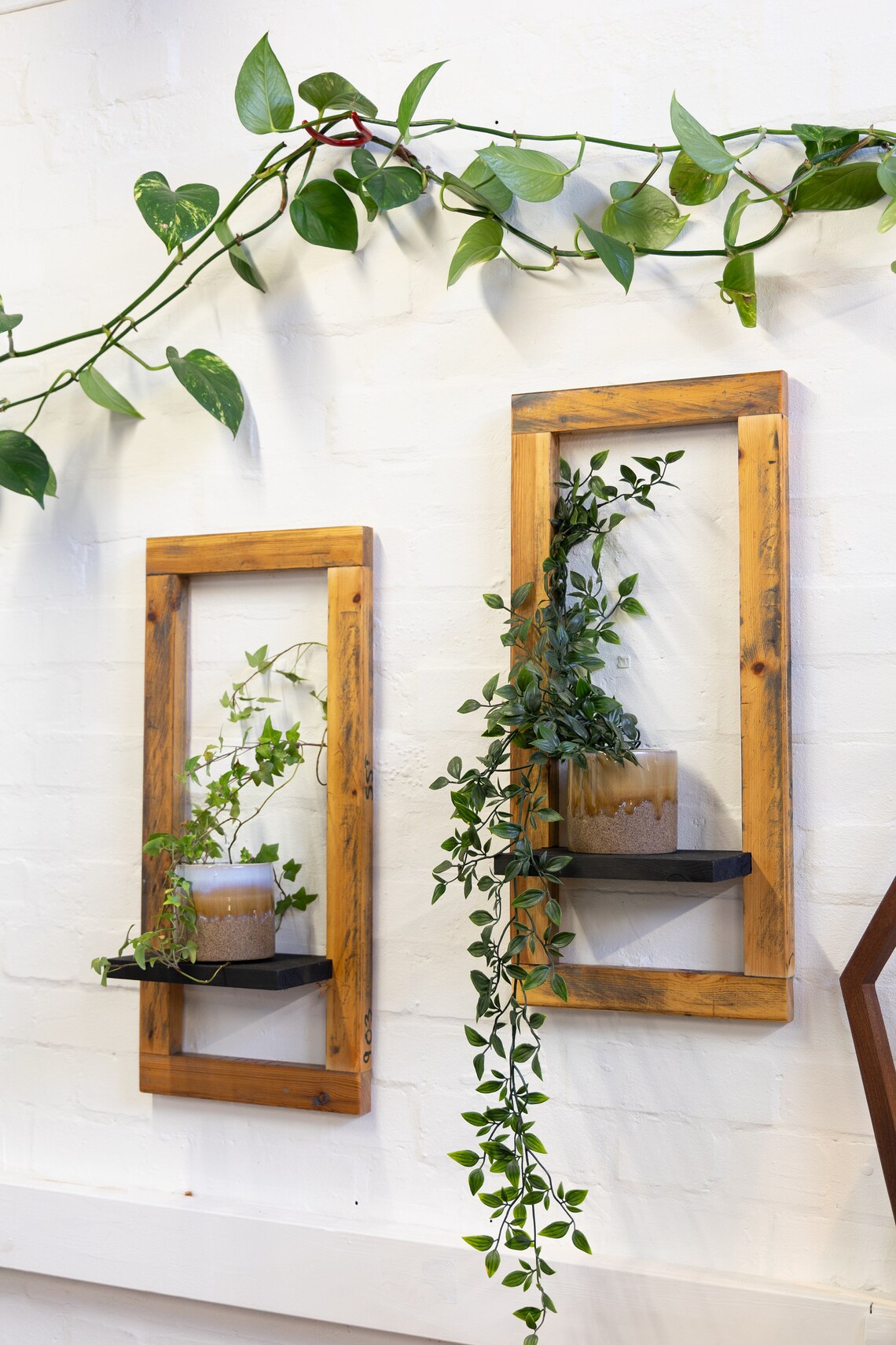 Rustic Plant Stand Display Frame Wabi Sabi Tall Reclaimed Wood - Etsy