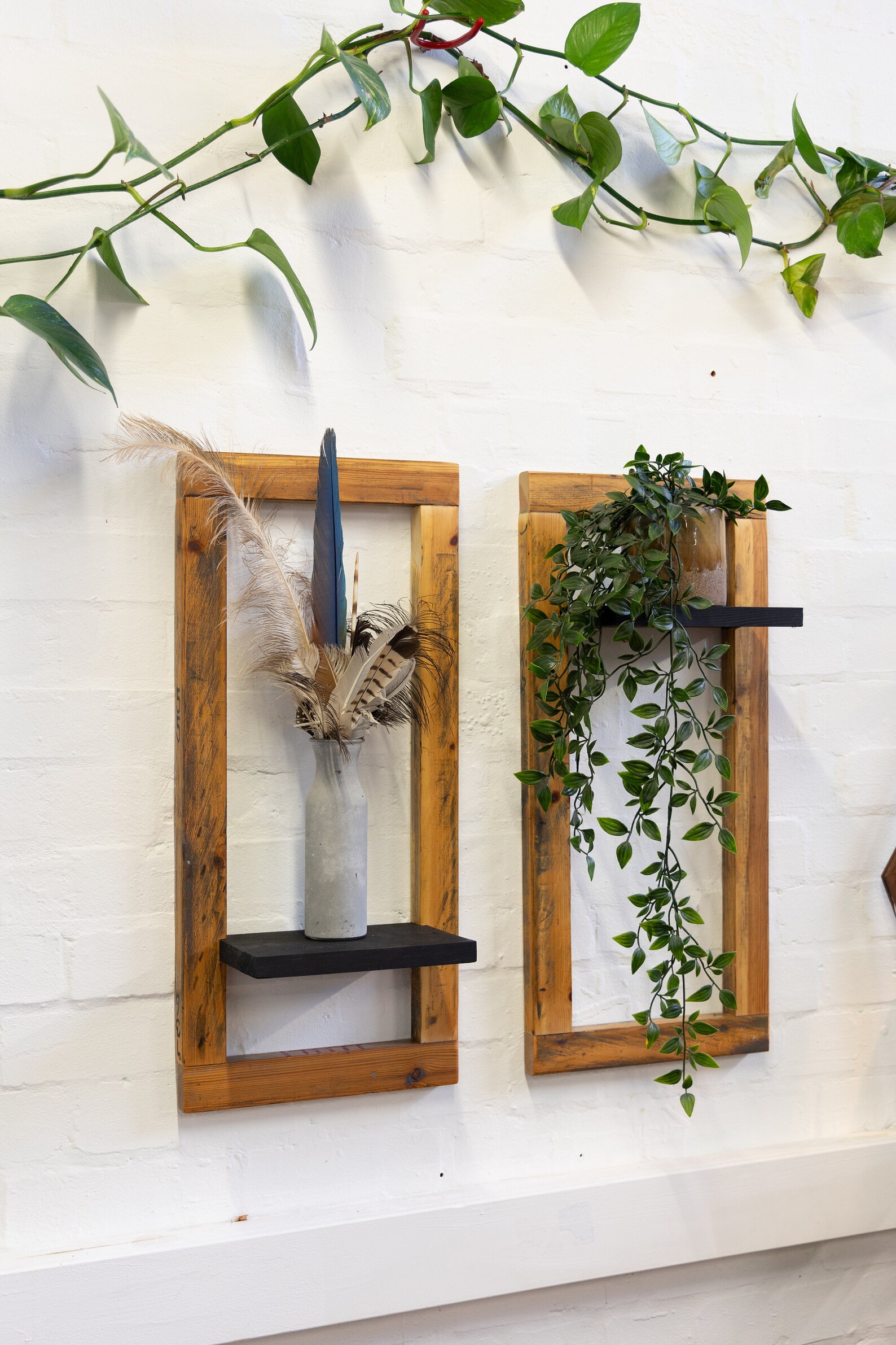 Rustic Plant Stand Display Frame Wabi Sabi Tall Reclaimed Wood - Etsy