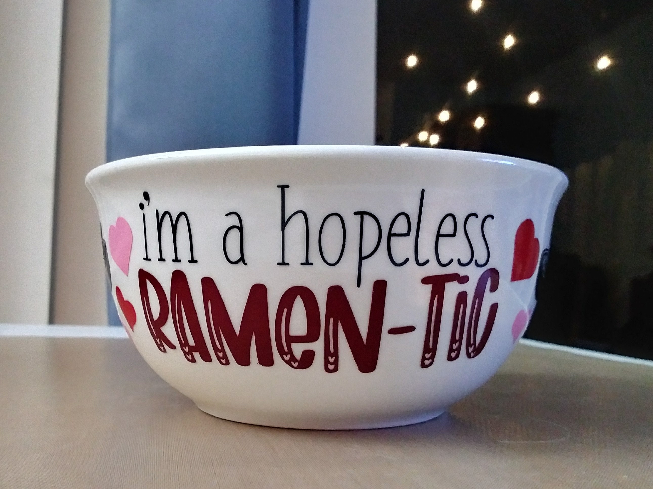 Personalized Cereal / Ramen Ceramic Bowls Custom With Names - Etsy
