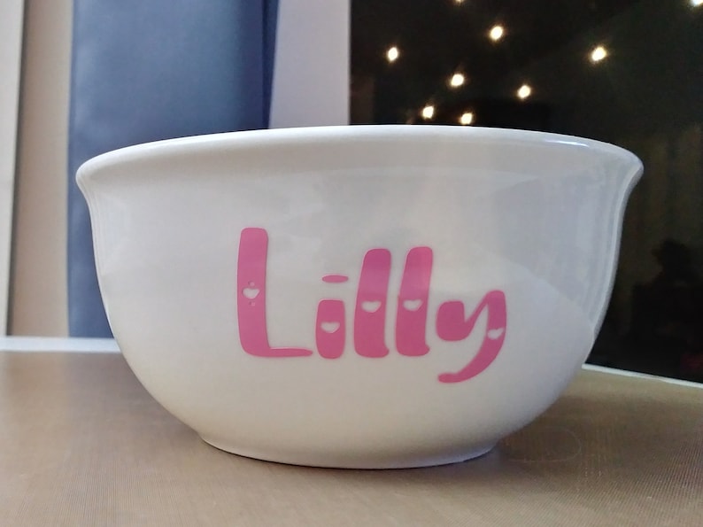 Personalized Cereal / Ramen Ceramic Bowls Custom With Names - Etsy