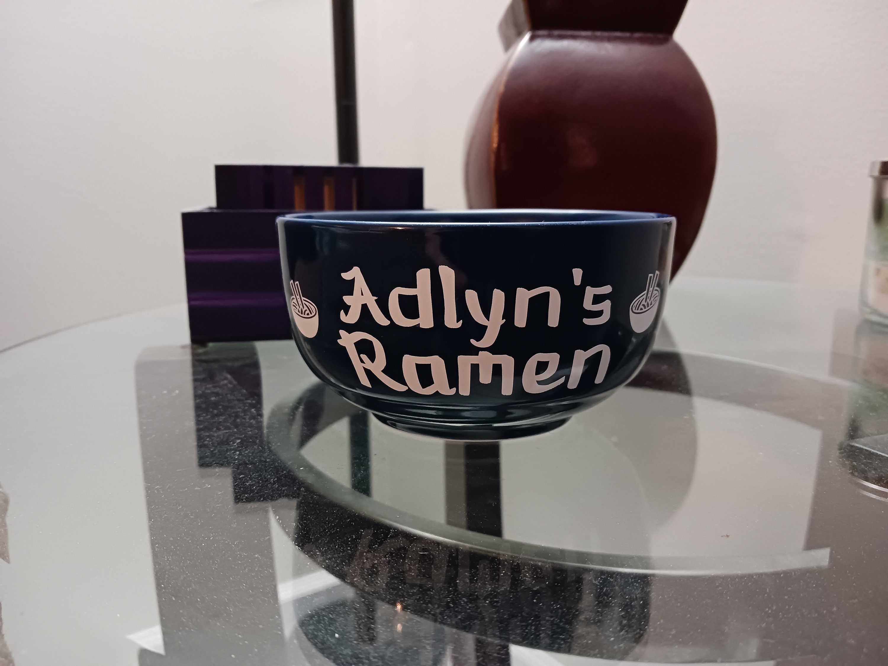 Personalized Cereal / Ramen Ceramic Bowls Custom With Names - Etsy