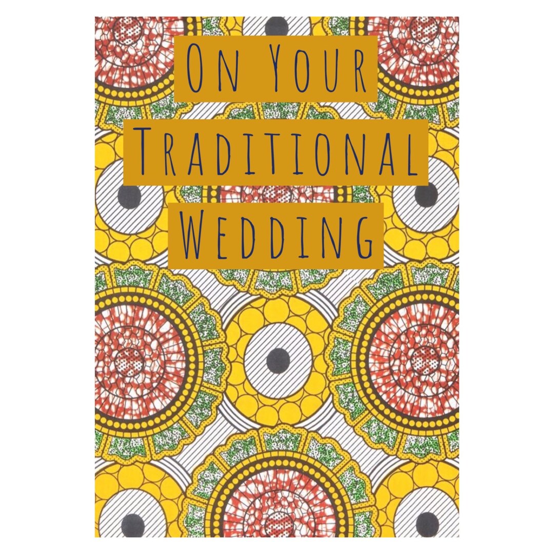 Ecofriendly African Traditional Wedding Card - Etsy