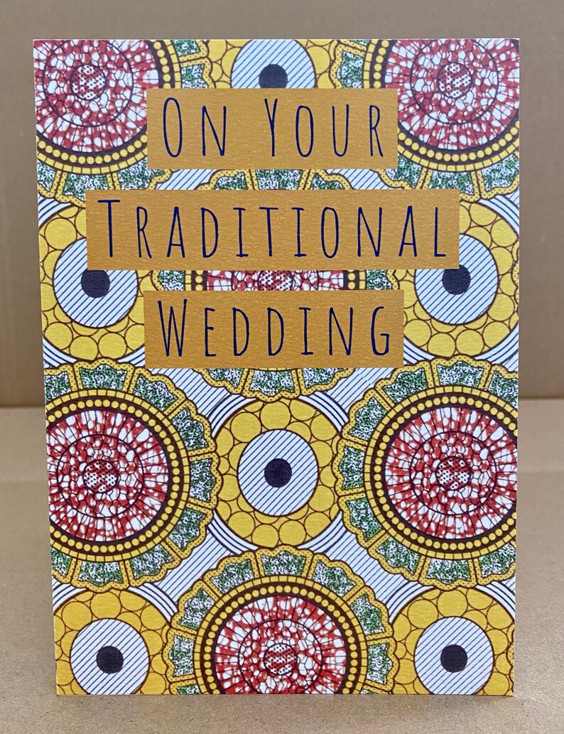 Ecofriendly African Traditional Wedding Card - Etsy