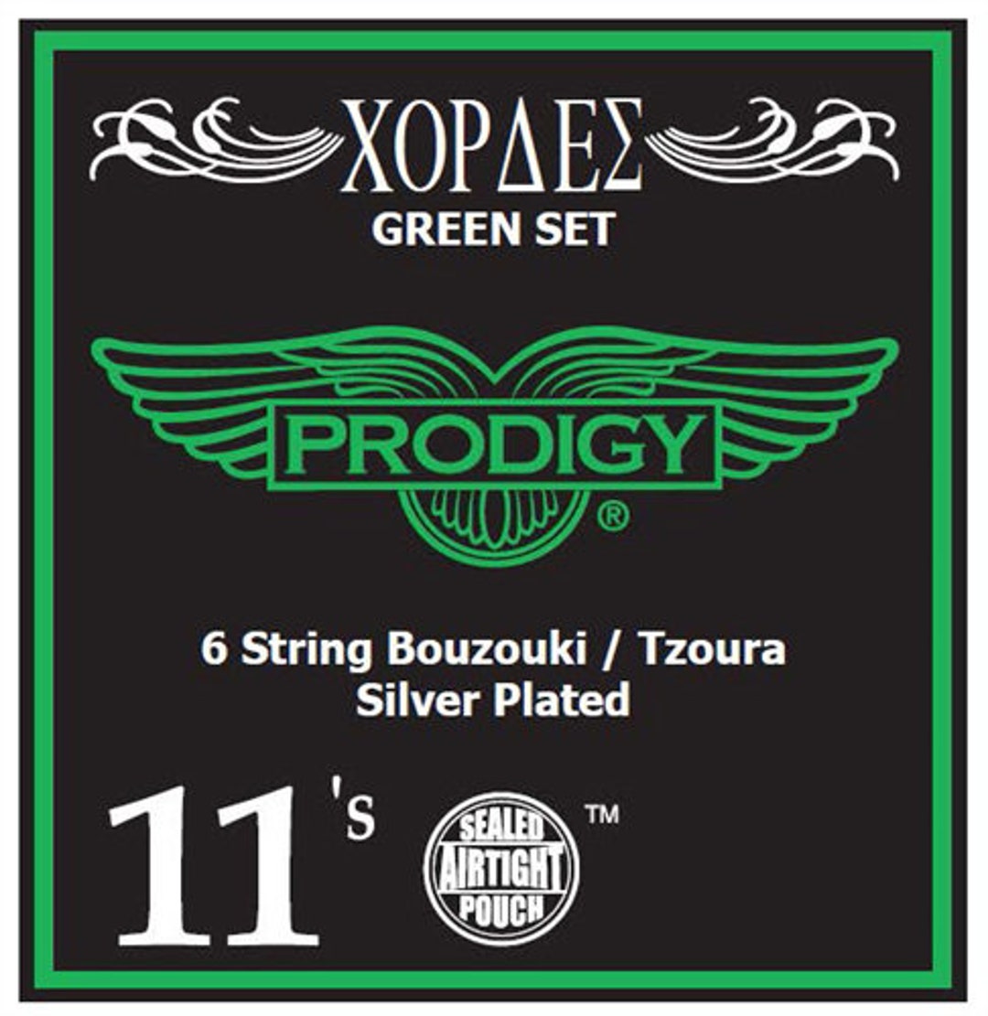 Prodigy 6 String Bouzouki / Tzoura Silver Plated 11's Green Set - Etsy