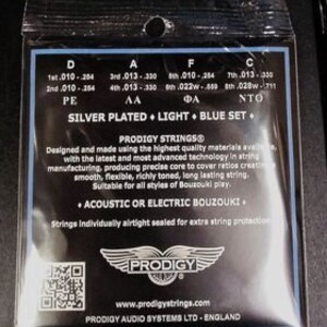 Prodigy Blue Set 8-string Bouzouki Silver Plated Light 10's - Etsy