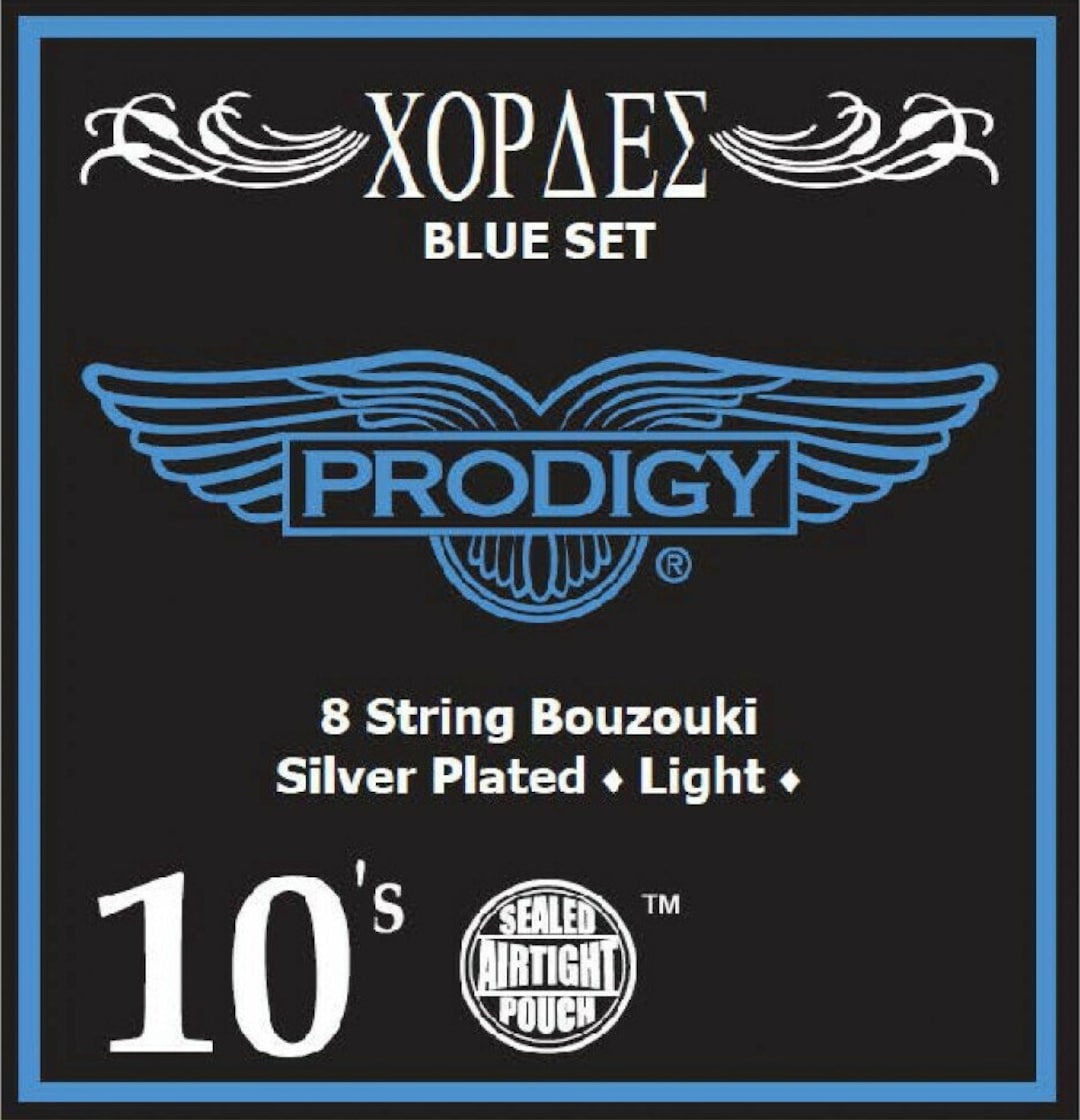 Prodigy Blue Set 8-string Bouzouki Silver Plated Light 10's - Etsy
