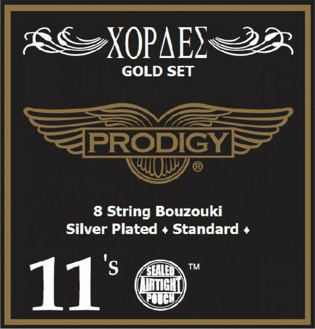 Prodigy Gold Set 8-string Bouzouki Silver Plated Standard 11's - Etsy