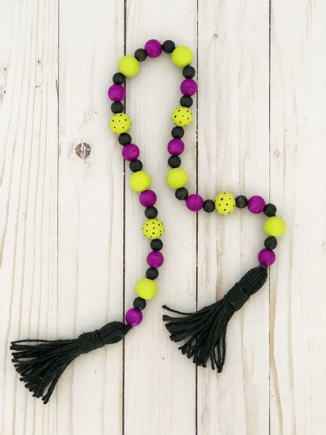 Hocus Pocus Wood Bead Garland - Etsy
