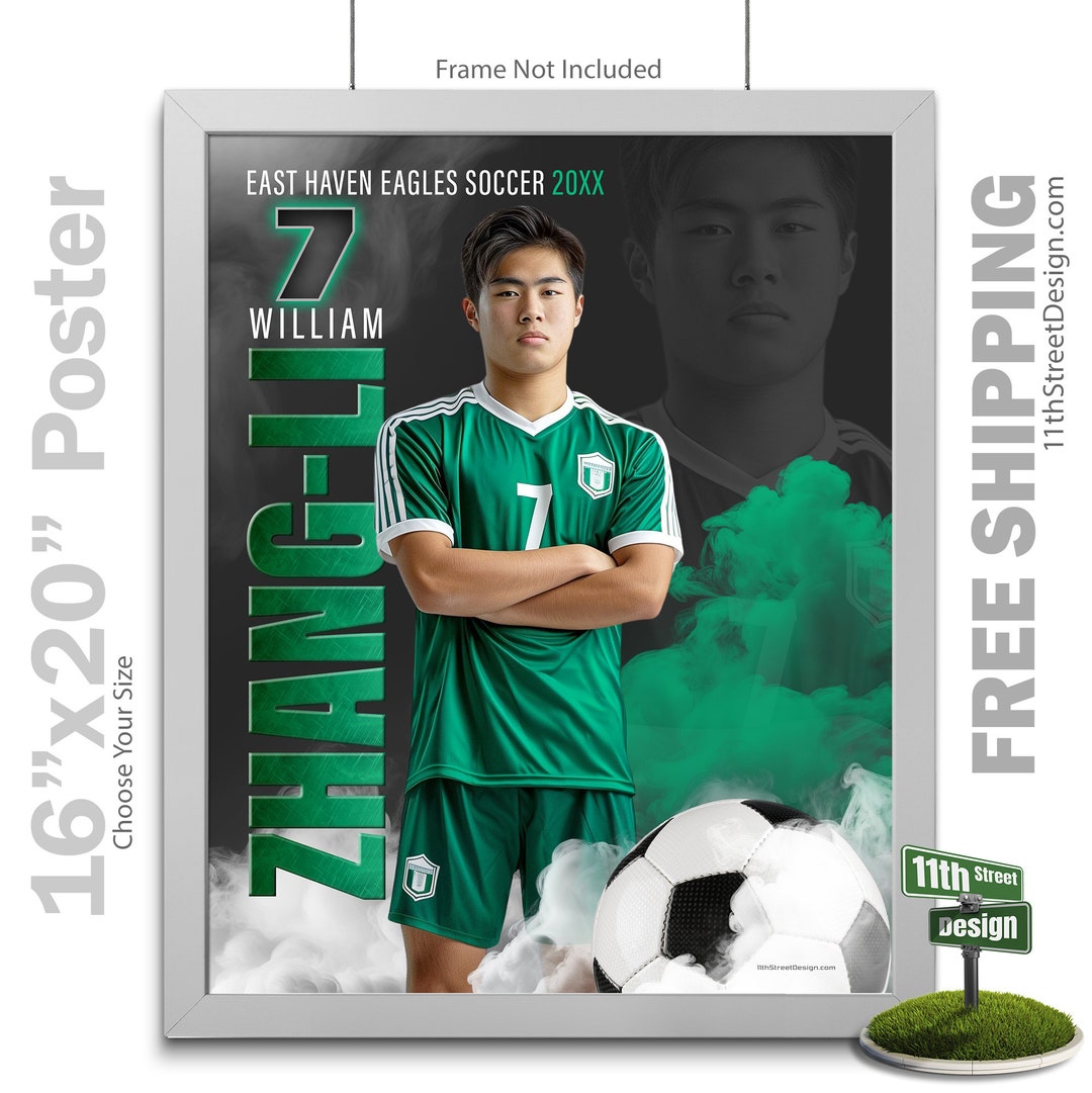 Custom-printed Soccer Poster, High School Senior Night Sports Poster ...