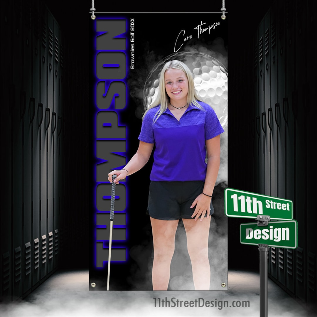 Custom-printed Vinyl Golf Banner, Weatherproof High School Senior Night ...