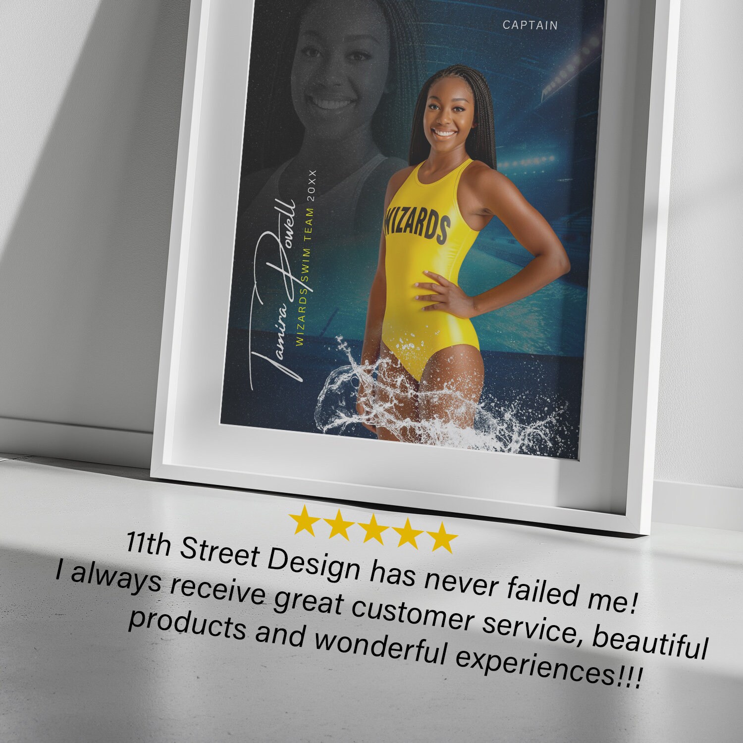 Swimming Poster Canva Template, Design Your Own Custom Senior Swim Team ...