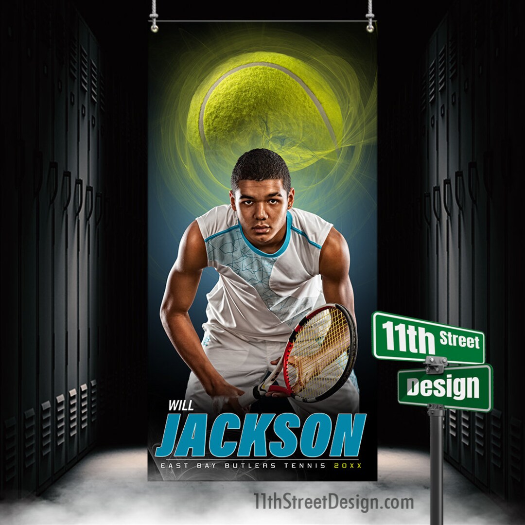 Custom-printed Vinyl Tennis Banner, Weatherproof High School Senior ...