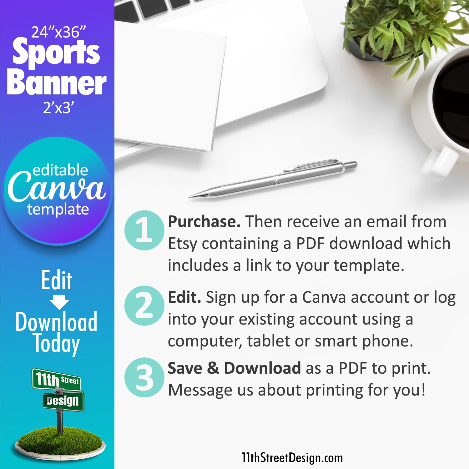 Golf Banner Canva Template, Design Your Own Custom Senior Golf Team ...