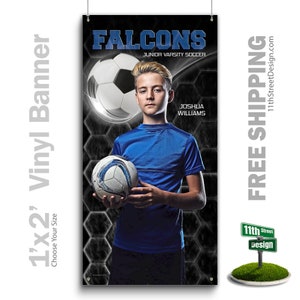Custom-printed Vinyl Soccer Banner, Weatherproof High School Senior ...