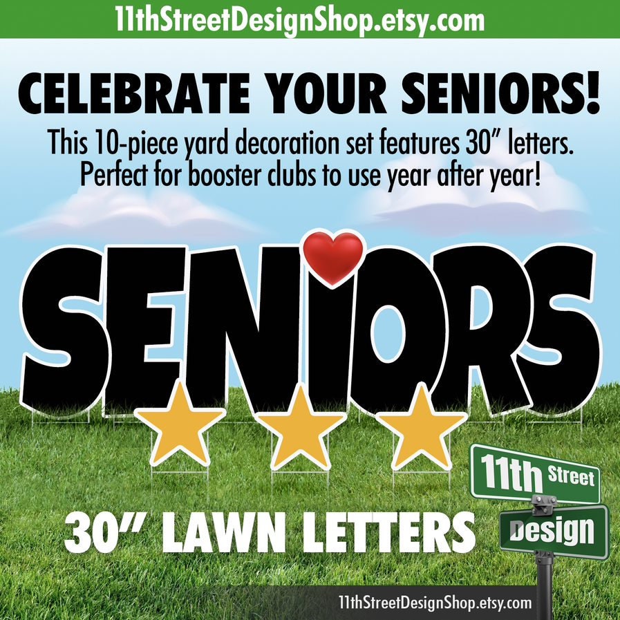 30 Seniors Lawn Letters Senior Night Team Signs Senior - Etsy