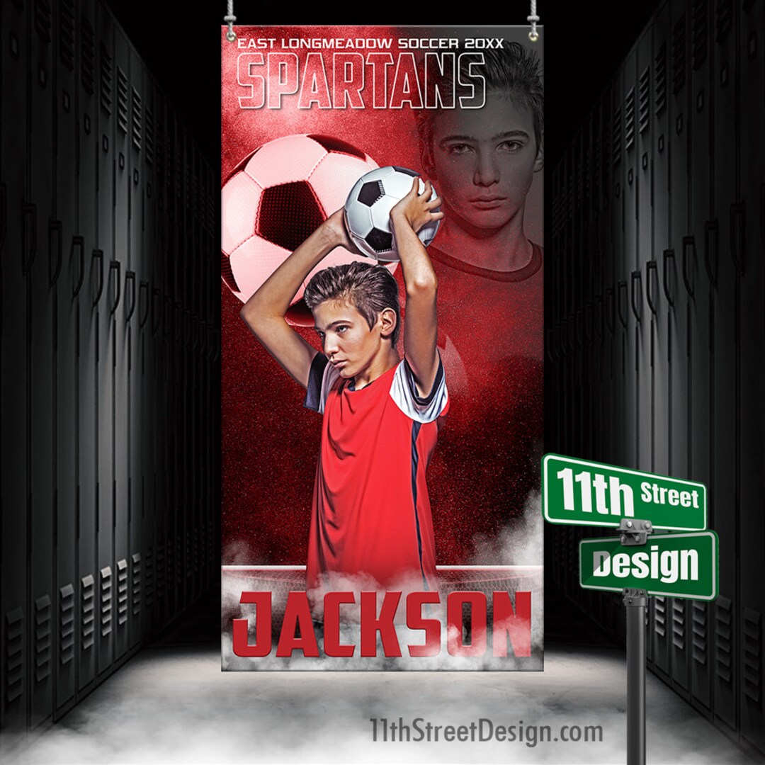 Custom-printed Vinyl Soccer Banner, Weatherproof High School Senior ...