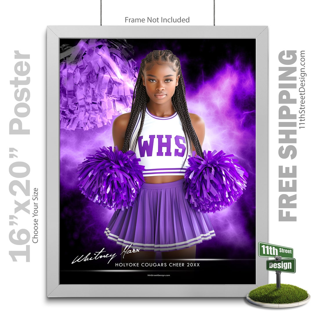 Custom-printed Cheer Poster, High School Senior Night Sports Poster ...