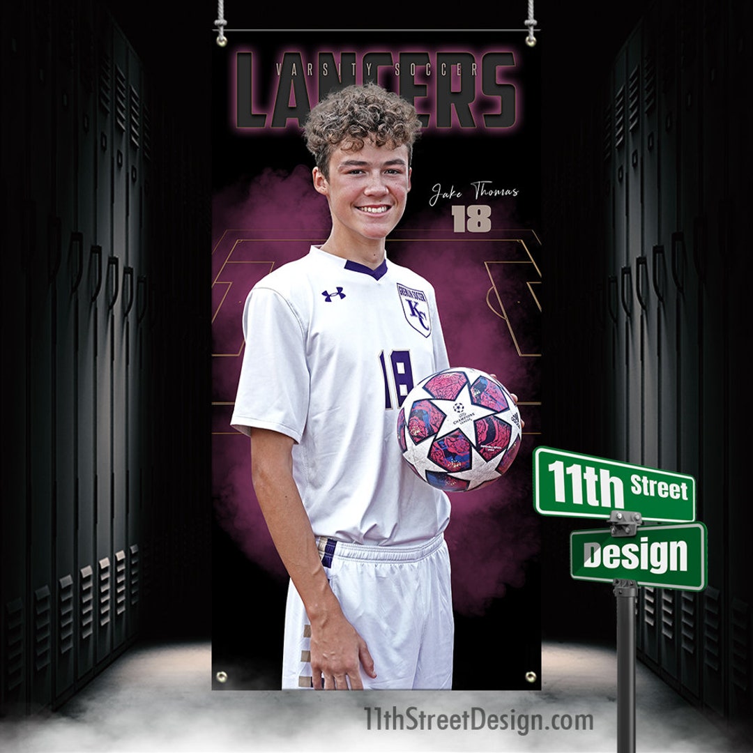 Custom-printed Vinyl Soccer Banner, Weatherproof High School Senior ...
