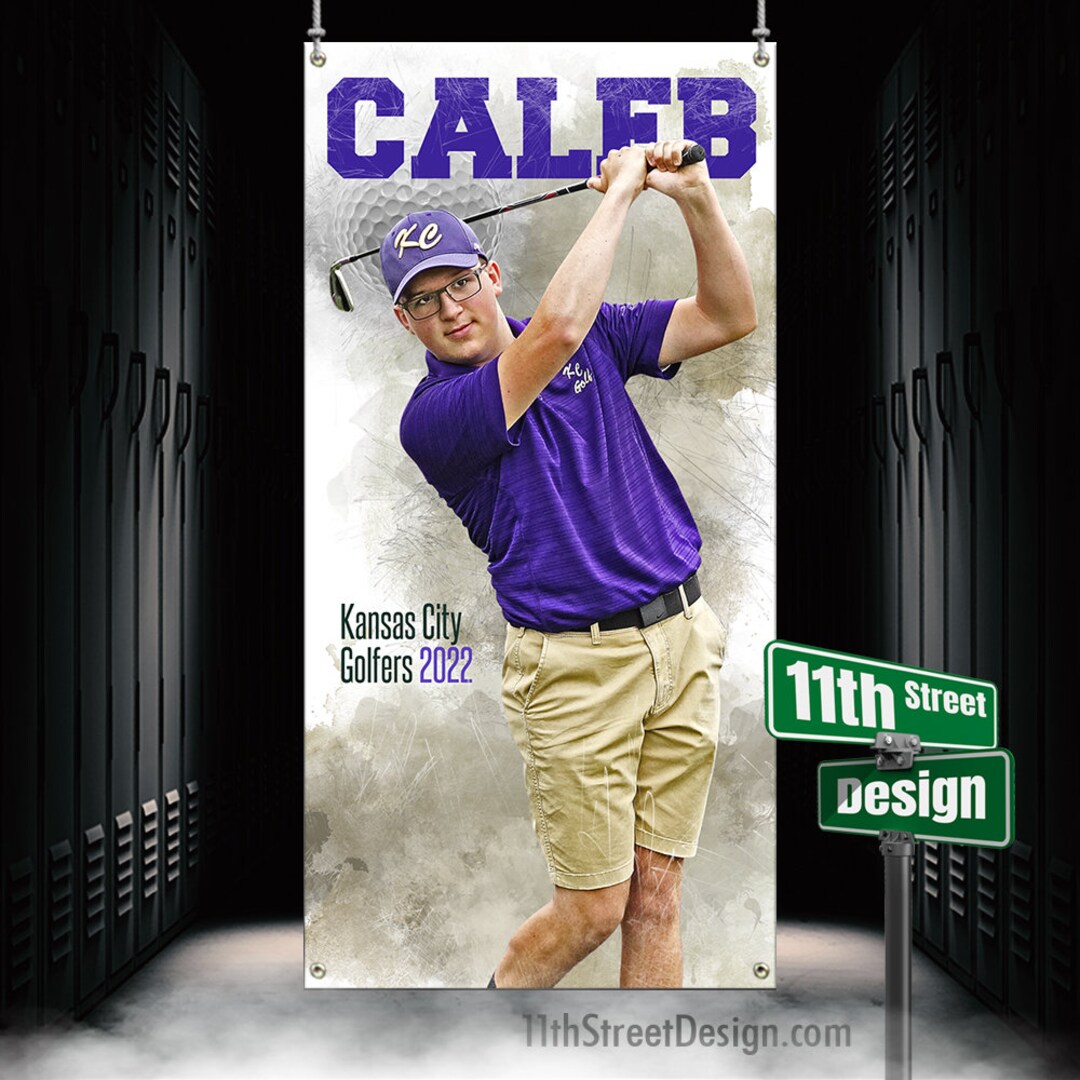 Custom-printed Vinyl Golf Banner, Weatherproof High School Senior Night ...