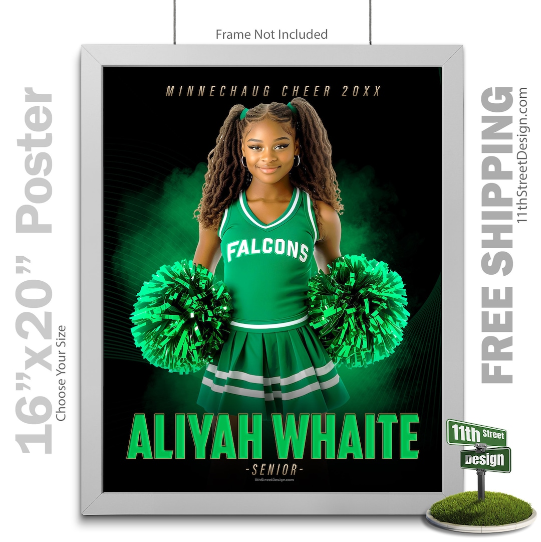 Custom-printed Cheer Poster, High School Senior Night Sports Poster ...