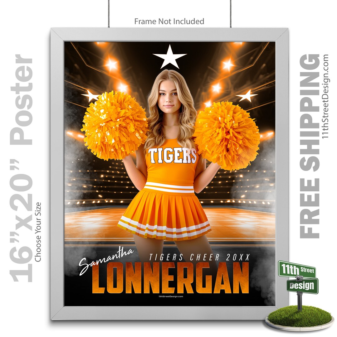 Custom-printed Cheer Poster, High School Senior Night Sports Poster ...