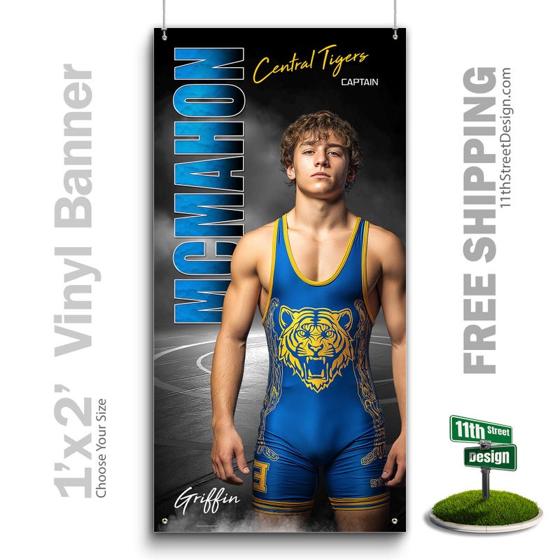 Wrestling 100 Win Banner - Etsy
