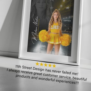 Cheerleader Poster Canva Template, Design Your Own Custom Senior Cheer ...