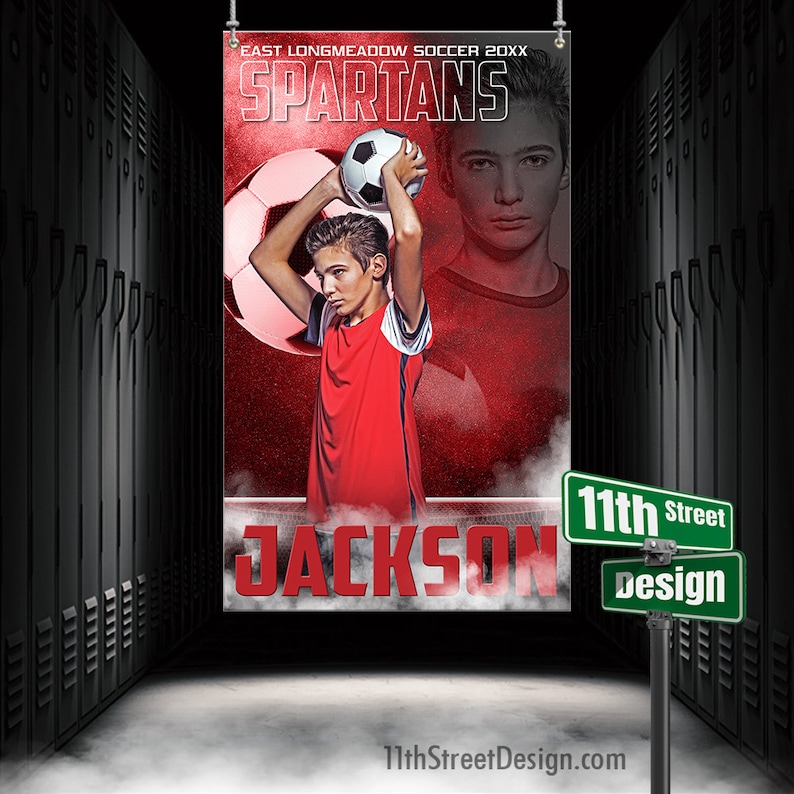 Custom-printed Vinyl Soccer Banner, Weatherproof High School Senior ...
