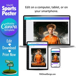 Basketball Poster Canva Template, Design Your Own Custom Senior ...